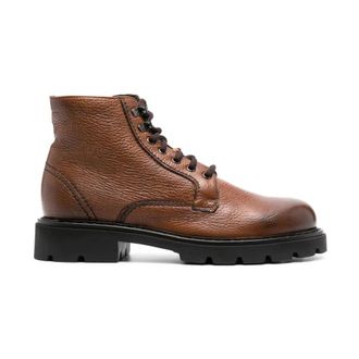 Casadei Braune Leder-Stiefeletten - - Shoes - Herren - Braun - 44 EU