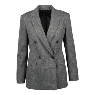 Max Mara Femme, Vestes, Gris, Taille: 40 FR Blazer Bosh Double-Breasted