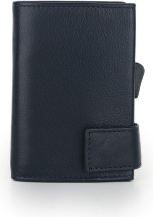 SecWal Kartenetui mit Münzfach Reißverschluss (Blau)