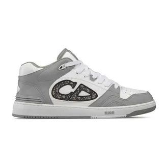 Dior Homme, Chaussures, Gris, Taille: 42 EU Baskets Mid-Top avec Logo Iconique