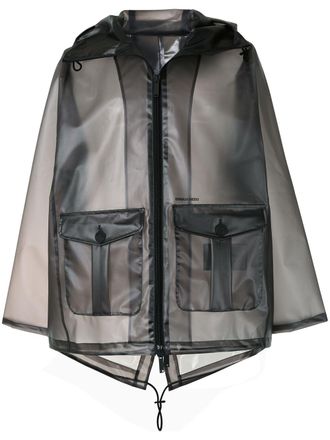 Dsquared2 Kurzer Parka mit Sheer-Effekt - Schwarz