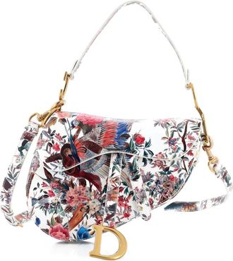 Dior Saddle Handbag with Strap Printed Leather Medium shoulder bag - Mehrfarbig