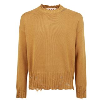 Marni Homme, Pulls, Brun, Taille: XL Pull Boxy à Manches Longues