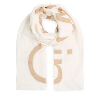 Calvin Klein Schal Calvin Klein Bold Logo Cotton Hemp Scarf K60K612975 &Eacute;cru