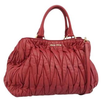 Miu Miu Sac &agrave; main Pre-owned - Femme - Pre-owned - Rouge - Taille: ONE Size