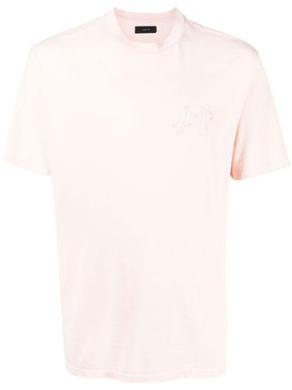 Amiri t-shirt &agrave; logo 22 imprim&eacute; - Rose