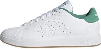 adidas Adidas Homme Advantage Base 2.0 Shoes, FTWR White/FTWR White/Semi Court Green, 40 2/3 EU