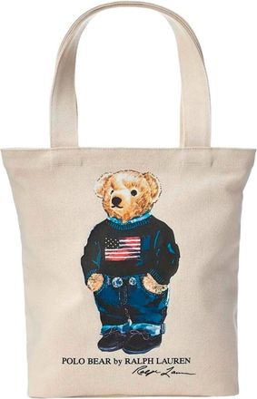 Ralph Lauren Femme, Sacs, Beige, Taille: ONE Size Polo Bear Tote