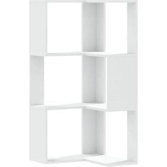 vidaXL Eck-B&uuml;cherregal 3 B&ouml;den Wei&szlig; 50x50x102 cm Holzwerkstoff Vidaxl 273170