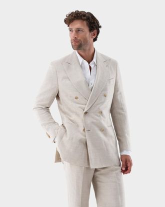 van Laack Sakko aus Wolle und Leinen doppelreihig