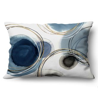 Americanflat Dekokissen mit hochwertigem Polyester, dekorative Kissen für Heimdekoration, stilvolle Kissen für Couch, Schlafzimmer und Stühle, Blau und Weiß, 35,6 