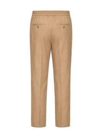 Ami Mens Wool Serge Trousers Beige Virgin