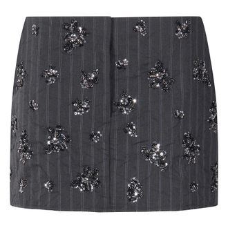 SIMKHAI Blaire Mini Skirt - - Skirts - Damen - Grau - XS