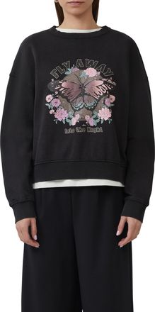 QS by s.Oliver Gewaschenes Sweatshirt mit Frontprint