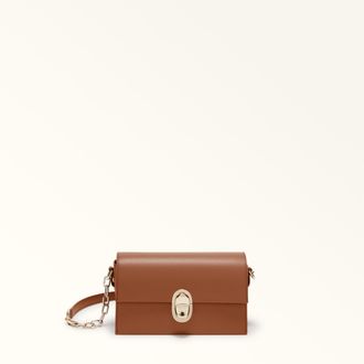Furla Eclisse Umh&auml;ngetasche Mini Cognac H Braun Sidney-kalbsleder Damen