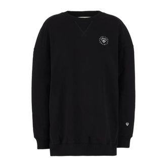 Stella McCartney Logo-Patch Baumwoll-Sweatshirt - - Sweatshirts & Hoodies - Damen - Schwarzk - 2XS