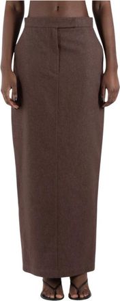 Max Mara Femme, Jupes, Brun, Taille: 36 FR Jupe en Coton Marron