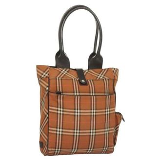 Burberry Pre-owned Toile sacs-main - Femme - Pre-owned - Brun - Taille: ONE Size