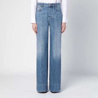 Bottega Veneta Wide Leg Jeans aus blauem Denim
