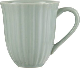 Ib Laursen Kaffeebecher, Tasse Green Tea gr&uuml;n f&uuml;r 300ml H. 10cm Steingut
