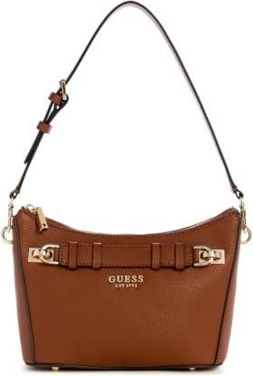 Guess Femme Gregoria Top Zip Shoulder Bag Sac à bandoulière, Cognac, Taille Unique