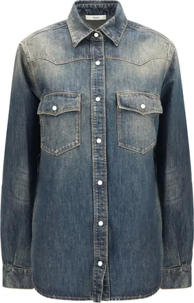 Fendi Western Bananatex Denim Shirt - Blue