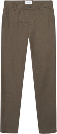 Les Deux Como Reg Houndstooth Suit Pants - Homme - Pantalons - Brun - Taille: W28
