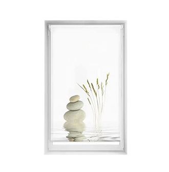 Blindecor Easy Jalousie ohne Bohren, Bedruckt, lichtdurchlässig, Digitaldruck, Weiß, 95 x 150 cm (Breite x Höhe), Stoffgröße 92 x 145 cm