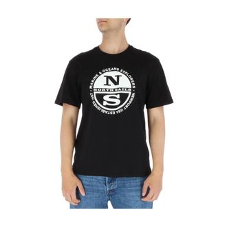 North Sails Grafikdruck Baumwoll-T-Shirt - - Tops - Herren - Schwarzk - L