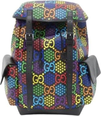 Gucci unisex, Pre-owned, Multicolore, Taille: ONE Size Sac &agrave; dos GG Supreme Vintage Pre-owned