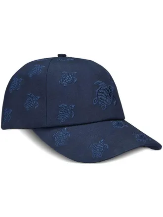 Vilebrequin Baseballkappe mit aufgestickten Schildkr&ouml;ten - Blau