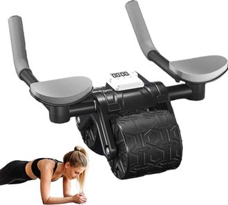 Generico Fitness-Roller, AB-Rad, rutschfestes Bauchrad mit Halterungen für | stabile Bauchkern-Trainingsrolle | AB-Trainingsrollen für Kerntraining