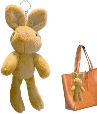 Generico Keychain Bunny | souple portable Pelive de lapin plein animal | Charme de sac &agrave; dos, petits animaux en peluche pour cl&eacute;s, sac ou sac, marron, riferime