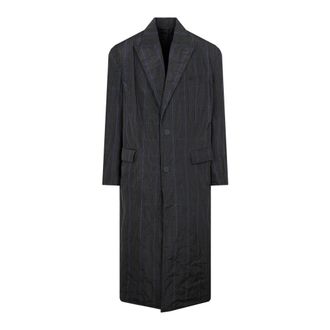 Balenciaga Karierter- einreihiger Mantel - - Coats - Herren - Grau - S