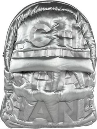 Chanel unisex, Pre-owned, Gris, Taille: ONE Size Sac &agrave; dos en nylon Pre-owned