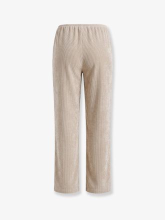 Alysi Womens Corduroy Trousers Beige Viscose