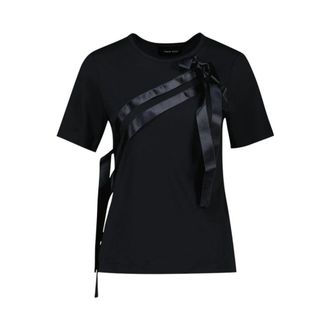 Simone Rocha Bow Sash Easy T-Shirt - - Tops - Damen - Schwarzk - S