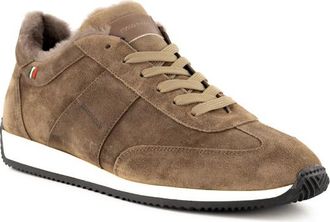 Rosso E Nero Herren Sneaker beige Nubuk-/Veloursleder