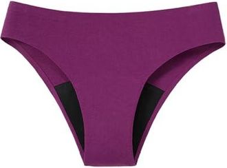 Generic Sous-v&ecirc;tements de natation menstruels physiologiques pour femmes, anti-fuite, 4 couches, bikini menstruel, sous-v&ecirc;tements de natation avec photo, roug