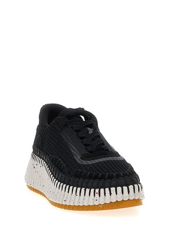 Chlo&eacute; Womens Bicolor Polyester Athletic Sneakers