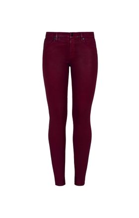 7 For All Mankind Damen Skinny Casual Pants, Burgundy, 24 EU