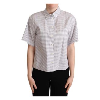 Dolce & Gabbana Kurz&auml;rmeliges Poloshirt mit Kragen - - Blouses & Shirts - Damen - Wei&szlig; - M