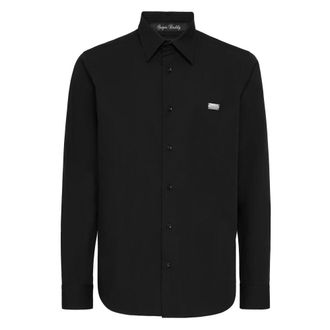 Philipp Plein Shirt Slim Fit Teddy - - Shirts - Herren - Schwarzk - XL