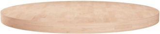 vidaXL Dessus de table rond &Oslash;60x4 cm Bois de ch&ecirc;ne massif non trait&eacute;