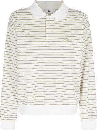 Dunst Femme, Sweatshirts et sweats &agrave; capuche, Vert, Taille: 36 FR T-shirt &agrave; col ray&eacute;