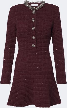 Self Portrait Verziertes Minikleid aus Strick