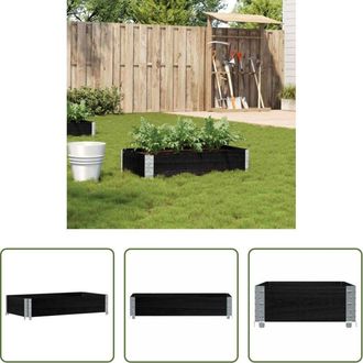 vidaXL vidaXL Pflanzkasten - Pflanzkasten Schwarz 100x50 cm Massivholz Kiefer