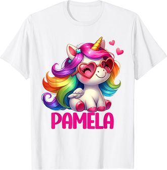 BDAZ Pamela Einhorn-Name, personalisiertes Design T-Shirt
