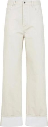Bottega Veneta Femme, Jeans, Blanc, Taille: 34 FR Wide Leg Canvas Pants