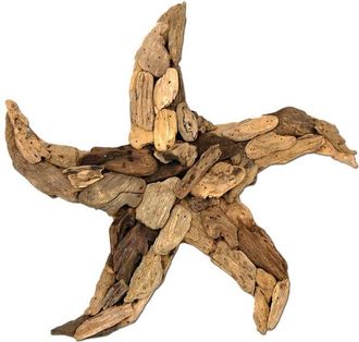 Seestern Sportswear SEESTERN Treibholz Deko mit Seestern (40 cm) Motiv Wanddeko Driftwood Holzdeko /FBA_1327